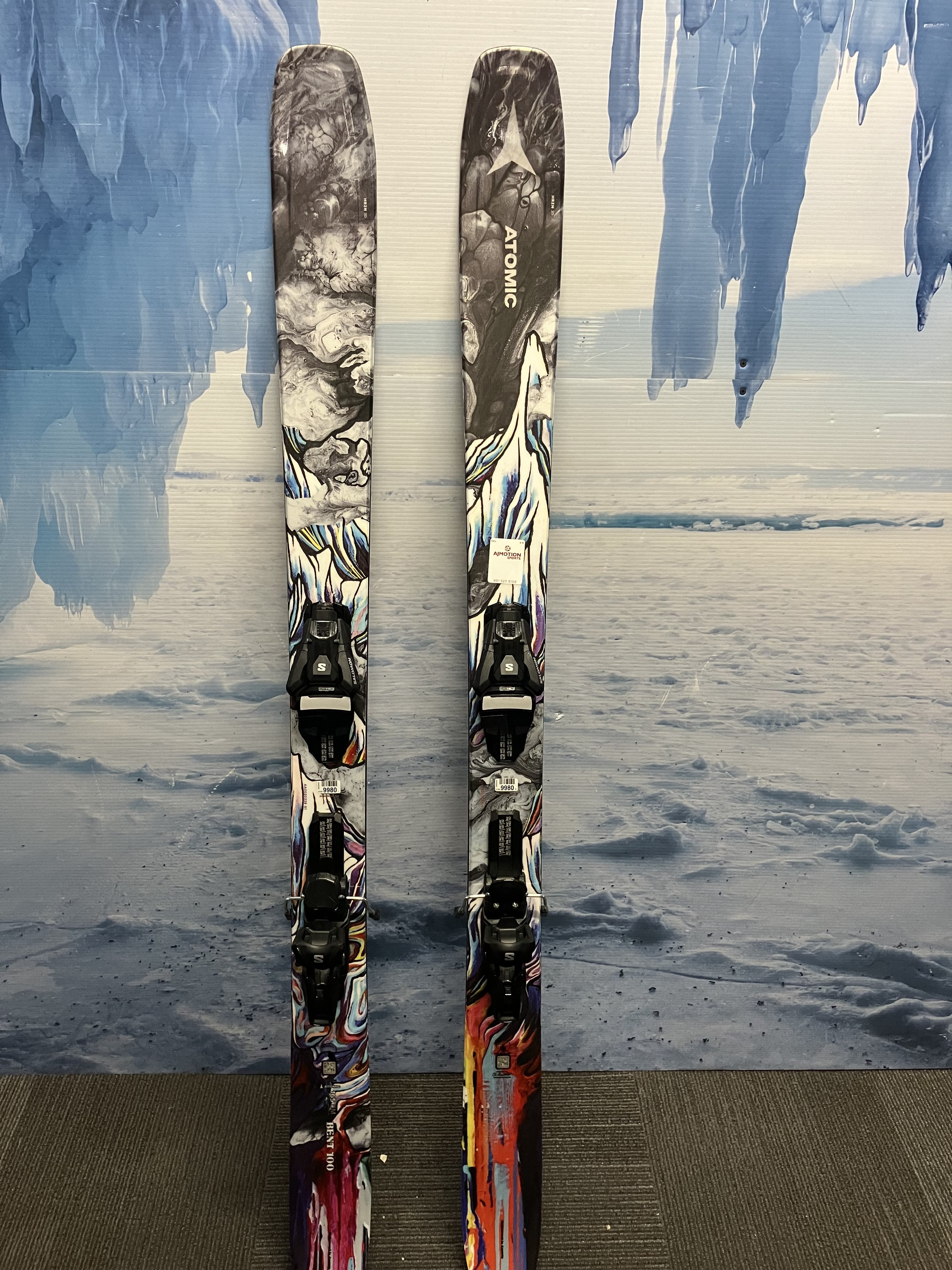 Used 2025 Atomic Bent Chetler 100 165cm Ski w/ atomic strive 13 Demo B – AJ Motion Sports