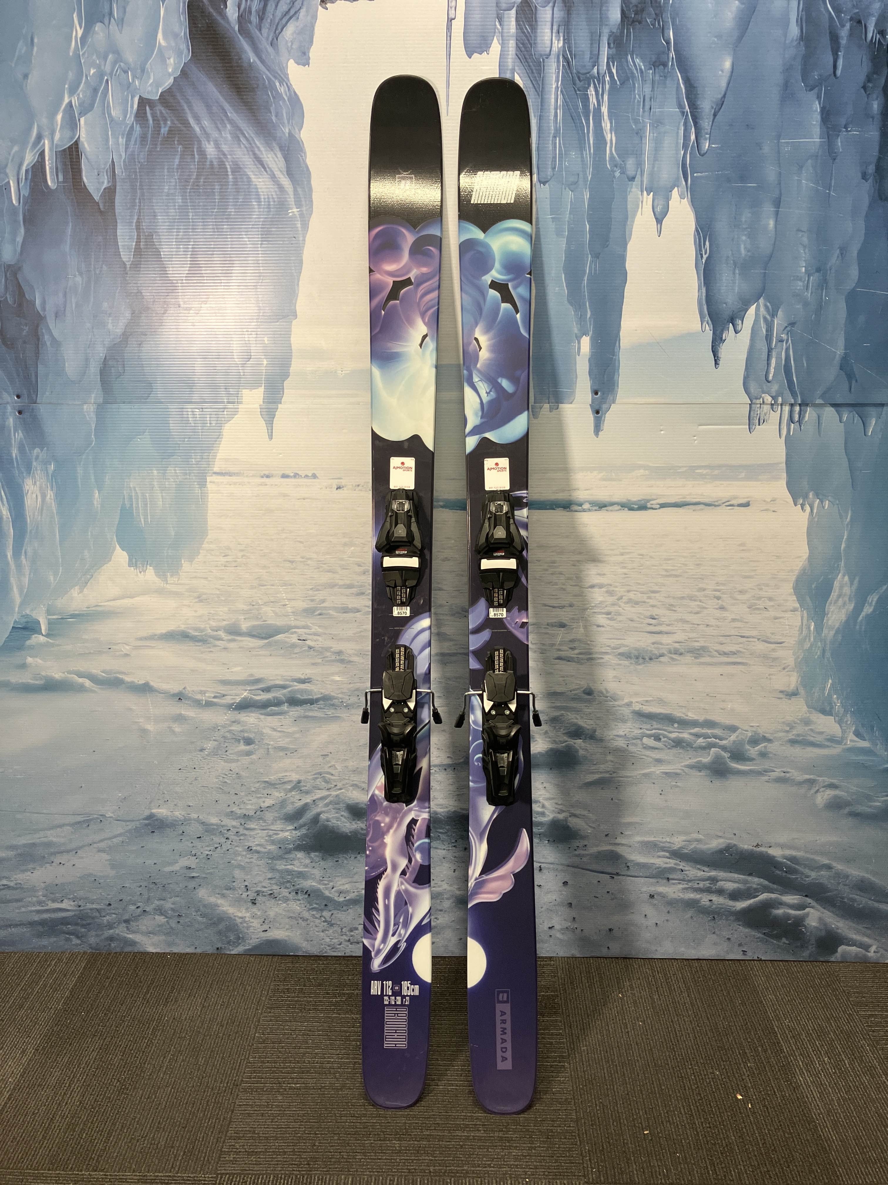 Lightly Used Armada Arv 112 185cm Skis w/ Armada Bindings – AJ Motion ...